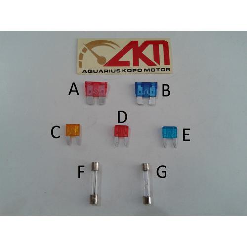 Jual Sikring Tancap Besar Kecil Tabung Sekring 5/10/15A Fuse Universal ...