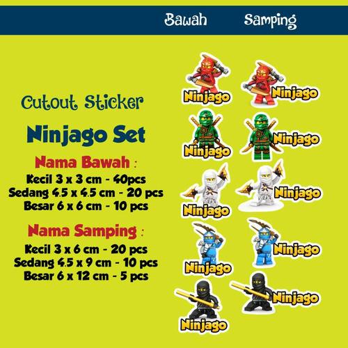 Jual STIKER LABEL NAMA TAHAN AIR/STICKER LABEL WATERPROOF-NINJAGO ...