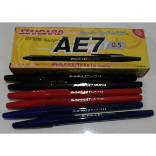 Jual Pulpen Standard AE7 / Pen / Ballpoint Hitam Biru Merah - Hitam - Jakarta Barat - EKA ATK ...