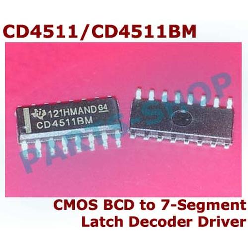 Jual IC CD4511BM SMD CD4511 cmos BCD to 7-Segmen Lutch Decoder drive ...