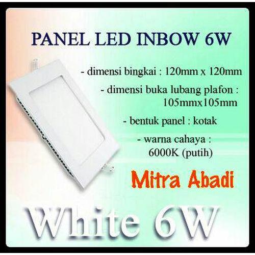 Jual Panel LED 6 Watt White/Putih INBOW Kotak Besi - Jakarta Barat ...
