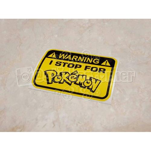 Jual Stiker Ngehits Pokemon Go: WARNING I STOP FOR POKEMON - Kab ...
