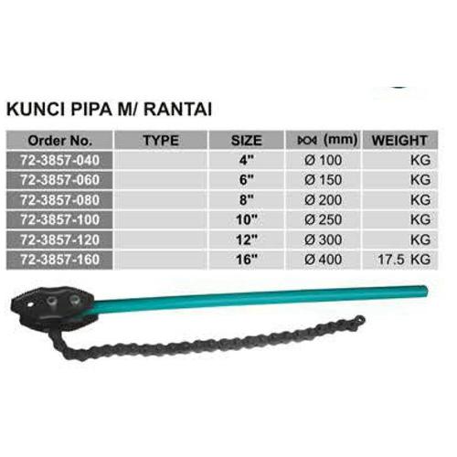 Jual KUNCI PIPA M/RANTAI 16" KAPASITAS 400mm MEREK WIPRO - Kab. Jember ...
