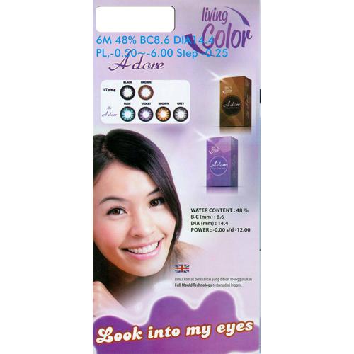 Jual Softlens LivingColor Adore / Living Color Adore - DARKBROWN MINUS ...