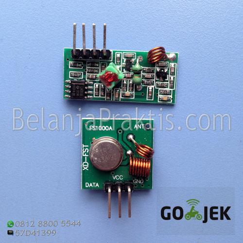 Jual RF 433MHz Transmitter & Receiver Module for Arduino/ARM/MCU WL ...