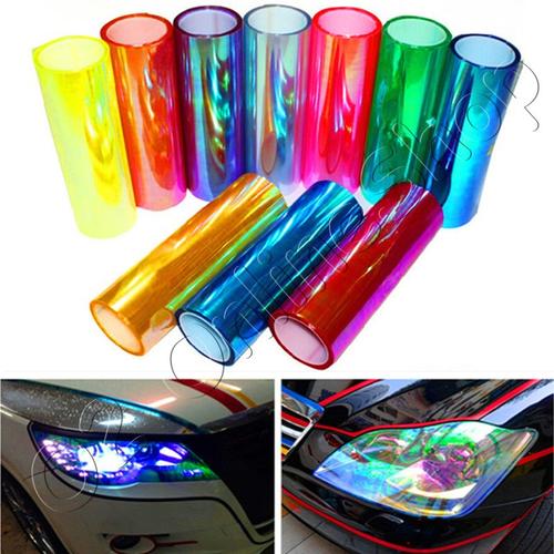 Jual Stiker headlamp mobil motor Stiker Bunglon Stiker pelangi lampu ...