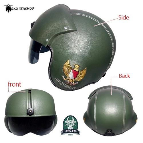 Jual Helm Pilot Berkaca BRO.co Motif Garuda Green Army - Kota Malang ...