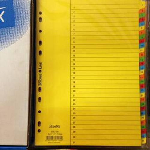 Jual Pembatas A4 angka tanggal 1-31 / Divider BANTEX - Jakarta Utara ...