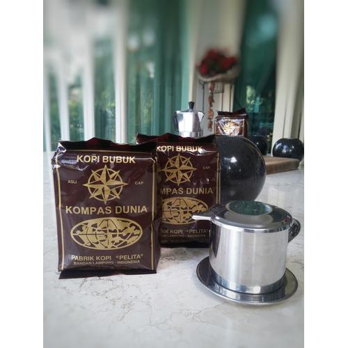Jual Kopi Bubuk Lampung Robusta cap Kompas Dunia 250gram - Jakarta ...