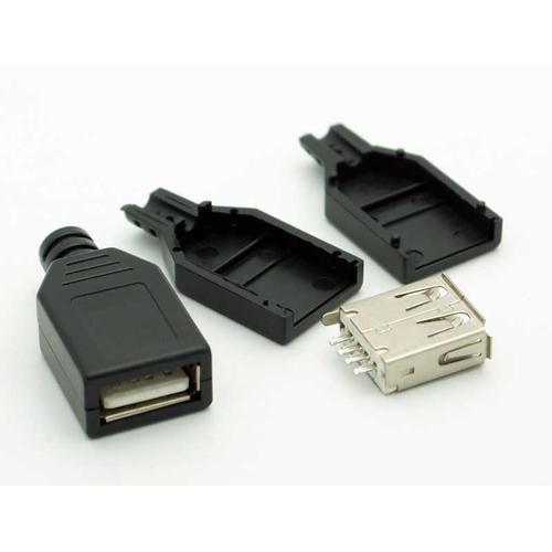 Jual USB 4 Pin Plug Socket Connector Female Type A / Soket usb tipe ...