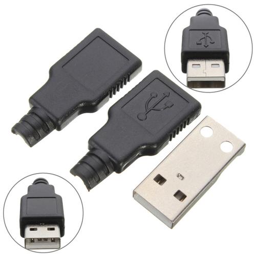 Jual USB 4 Pin Plug Socket Connector male Type A / Soket usb tipe ...