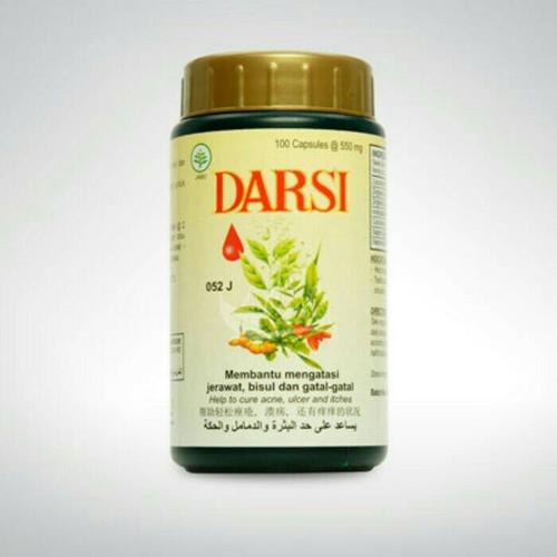 Jual DARSI isi 100 kapsul Obat Jerawat dan gatal gatal produk Borobudur ...