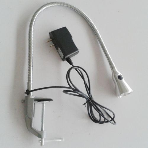 Jual LAMPU MEJA JEPIT CLAMP GX 220V CREE 5W sinar putih - pipa hitam ...