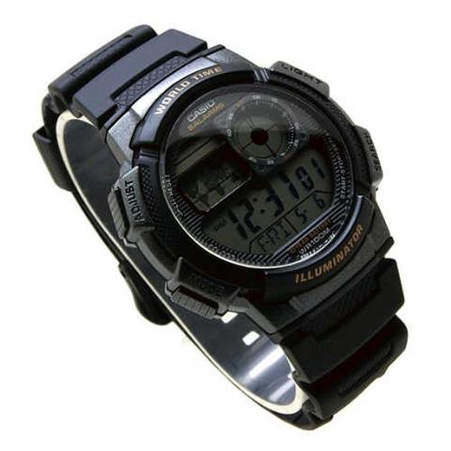 Jual Casio AE1000-1A Original WaterResist Black Resin Strap Jam Tangan ...