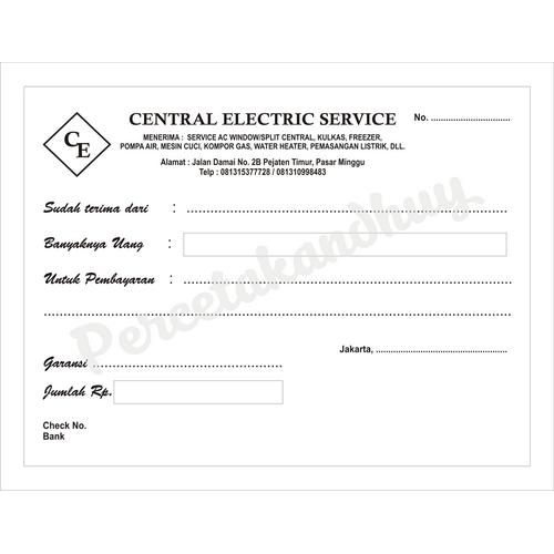 Jual CETAK NOTA/KWITANSI UKURAN 1/2 FOLIO ( 21 X 16 CM ) - Kab. Bogor ...