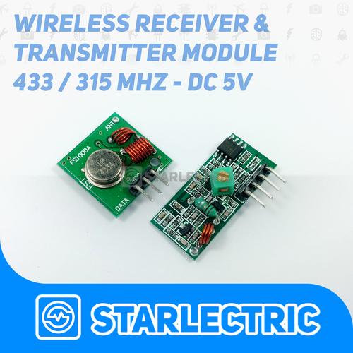 Jual RF Wireless Receiver & Transmitter / Transceiver 433 / 315 MHz 5V ...