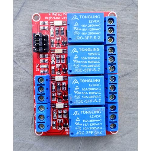 Jual 4 Channel Relay Module 12V Supports High and Low Trigger - Kota ...