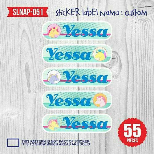 Jual Sticker nama / label nama / label kelas /stiker buku / stiker nama ...