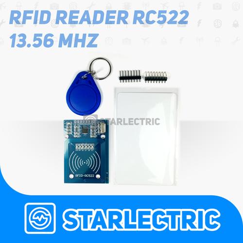Jual RFID Reader RC522 13.56 MHz Mifare Module + Kartu + Keychain/Tag ...