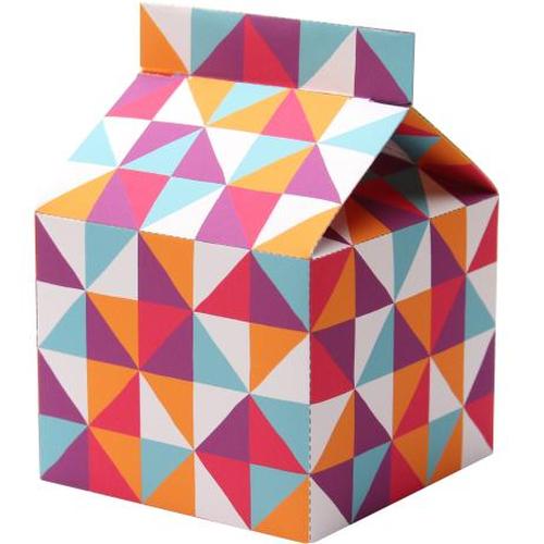 Jual DIY Papercraft Kotak Milk Carton-Shaped 01 Geometric Patterns ...