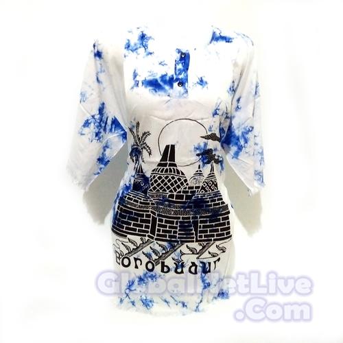 Jual Baju Rumbai Santung Borobudur Gnl 001 Biru A (Baju Santai Pria ...