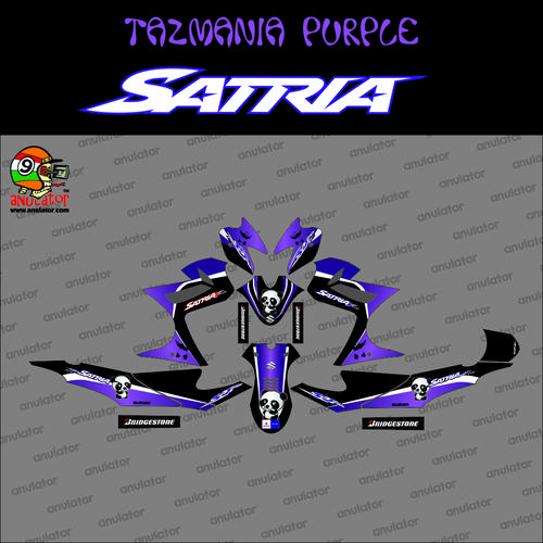 Jual Sticker striping motor stiker Suzuki Satria FU Panda Ungu Spec B ...