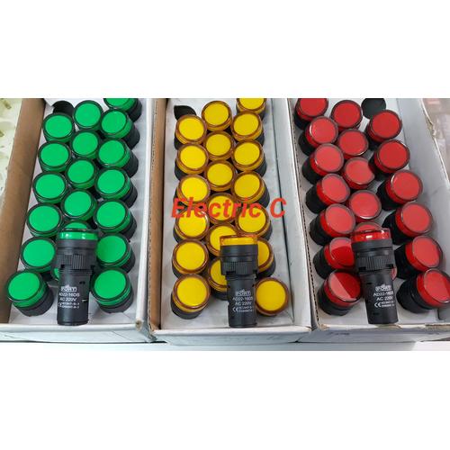 Jual Pilot Lamp / Lamp Indikator Panel 16mm 220volt ac Merah / RED ...
