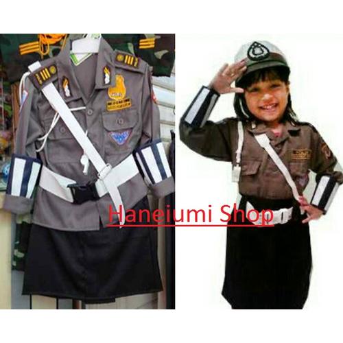 Jual Baju seragam anak perempuan POLISI WANITA / POLWAN paket lengkap ...