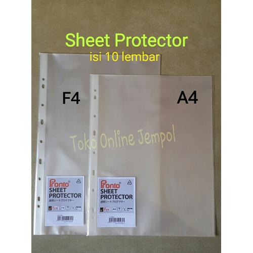 Jual ATK0060 (A4-10lembar) Sheet Protector Pronto Plastik Pelindung ...