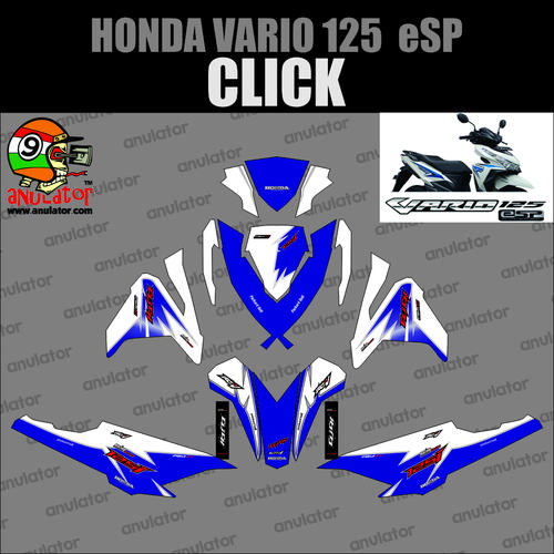 Jual Sticker striping motor stiker Honda Vario 125 CLICK Biru Tua Spec ...