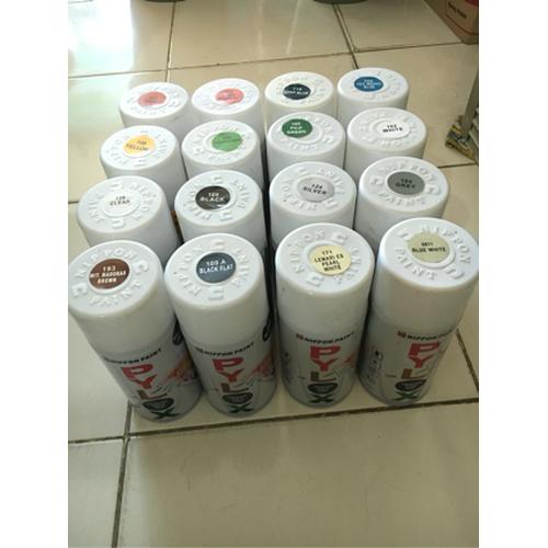 Jual Cat semprot Pylox putih hitam merah kuning hijau biru Nippon Paint ...