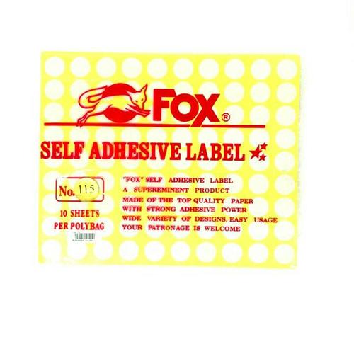 Jual Fox Label Stiker 115 Round / Undangan / Nama / Self Adhesive ...