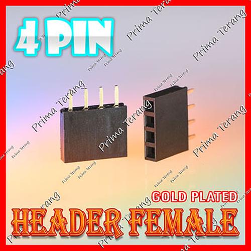 Jual Stackable Header Female 4 Pin Arduino 4P Single Row Pendek - Kota ...