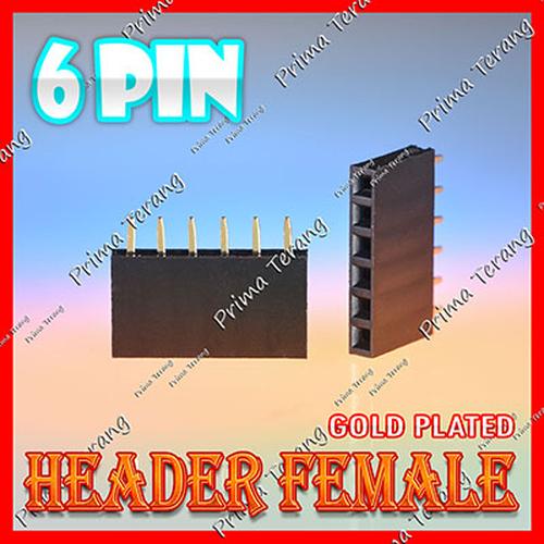 Jual Stackable Header Female 6 Pin Arduino 6P Single Row Pendek - Kota ...