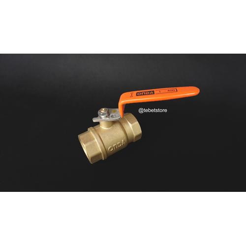 Jual STOP KRAN / BALL VALVE KUNINGAN MERK ONDA UKURAN 1 INCH - Jakarta ...