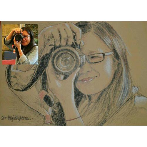 Jual lukis wajah / lukisan / gambar realis /karikatur A3 - Kab. Bogor ...