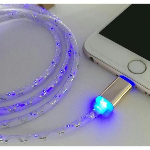 Jual Kabel Data Fiber Optic Micro USB to USB Transparan Glowing Cable ...