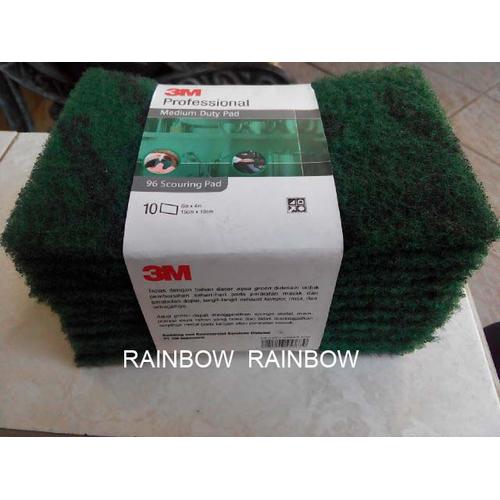 Jual 3M Scotch Brite 96 Scouring Pad / Green Pad - 1 Pack 10 Pcs ...