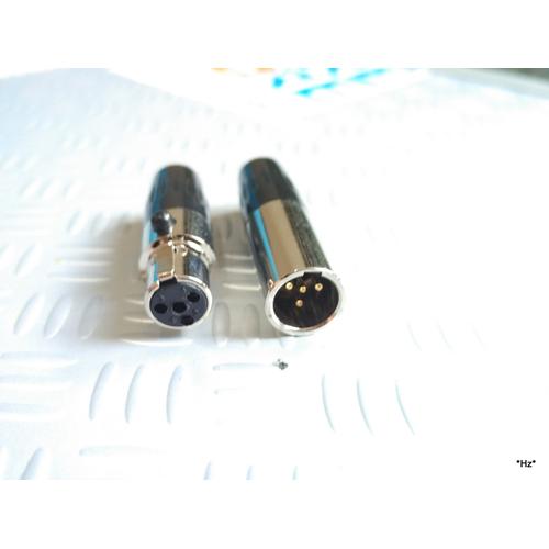 Jual 1 set Mini XLR 4 pin T4AF inline Male & Female jack plug - Male ...