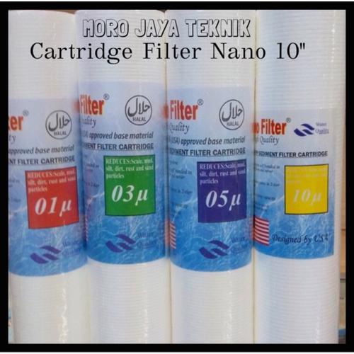 Jual Catridge Nano Filter 10" Sedimen Filter Air - Nano 10uf - Jakarta ...