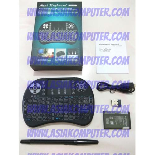 Jual Mini Wireless Keyboard Backlit touchpad mouse Lithium Rechargeable ...