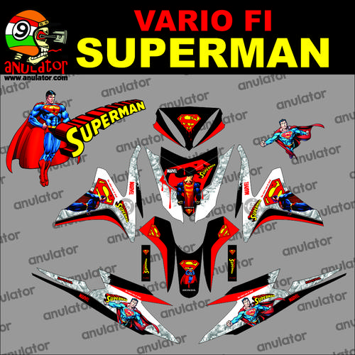 Jual Sticker striping motor stiker Full Body Honda Vario FI Superman ...