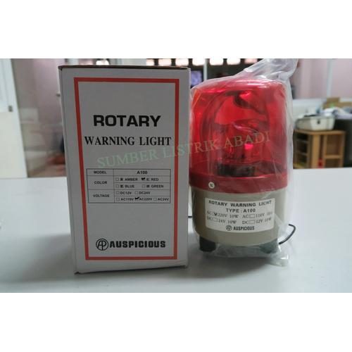 Jual Auspicious Rotary Warning Light A100 AC 220V 4" - Merah, LED ...