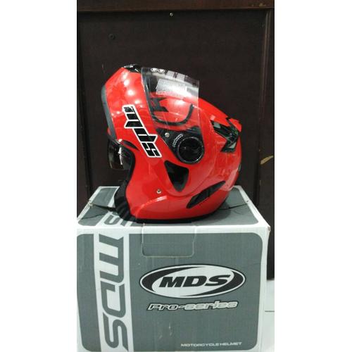 Jual helm fullface Mds modular Pro Rider solid - black dof - Kota ...