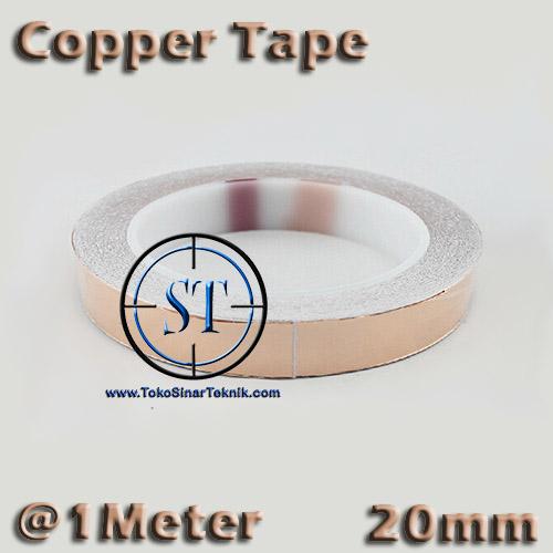 Jual 1 Meter 20mm Copper Tape Foil Isolasi Solatip Tembaga Jalur PCB ...