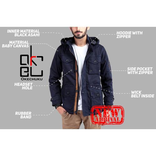 Jual Jaket Parka Black Okechuku Baby Kanvas Jacket Distro Pria Motor ...