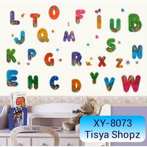 Jual WALLSTICKER/WALL STIKER 50X70-XY8073-COLORFUL ALPHABET - Kab ...