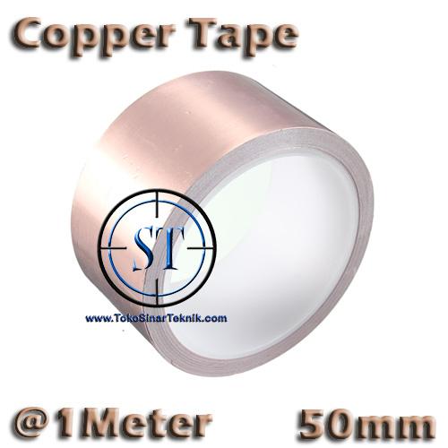 Jual 1 Meter 50mm Copper Tape Foil Isolasi Solatip Tembaga Jalur PCB ...