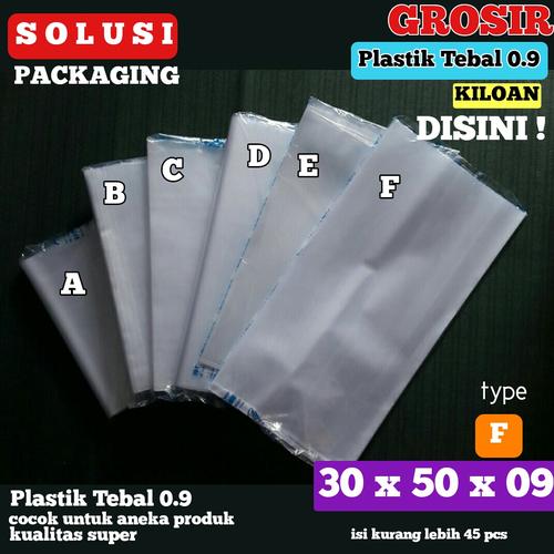 Jual PLASTIK TEBAL KILOAN TIPE F 30X50 CM UNTUK KEMASAN ANEKA PRODUK ...