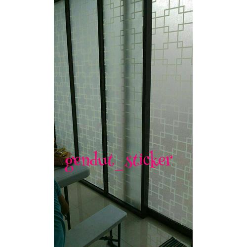 Jual sticker/stiker kaca motif kotak/sanblas motif terbaru - Kota ...